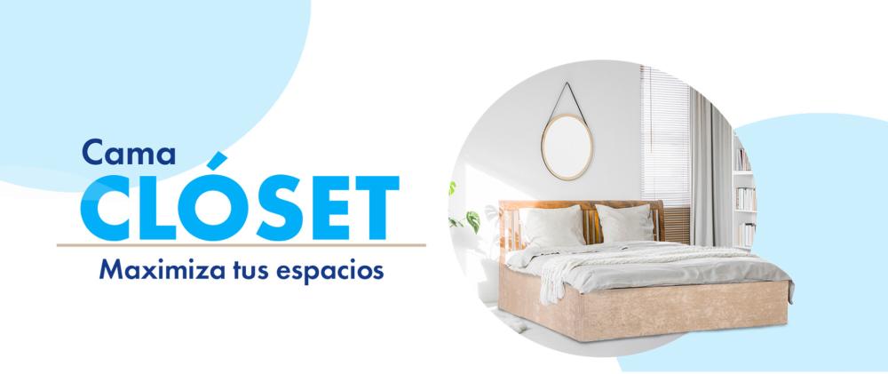 Base de Cama Closet Gris de Acero