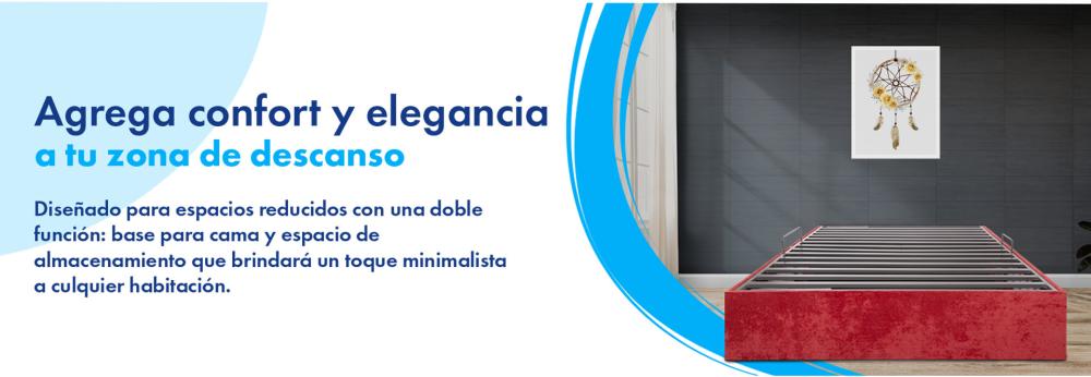 Base de Cama Closet Gris de Acero